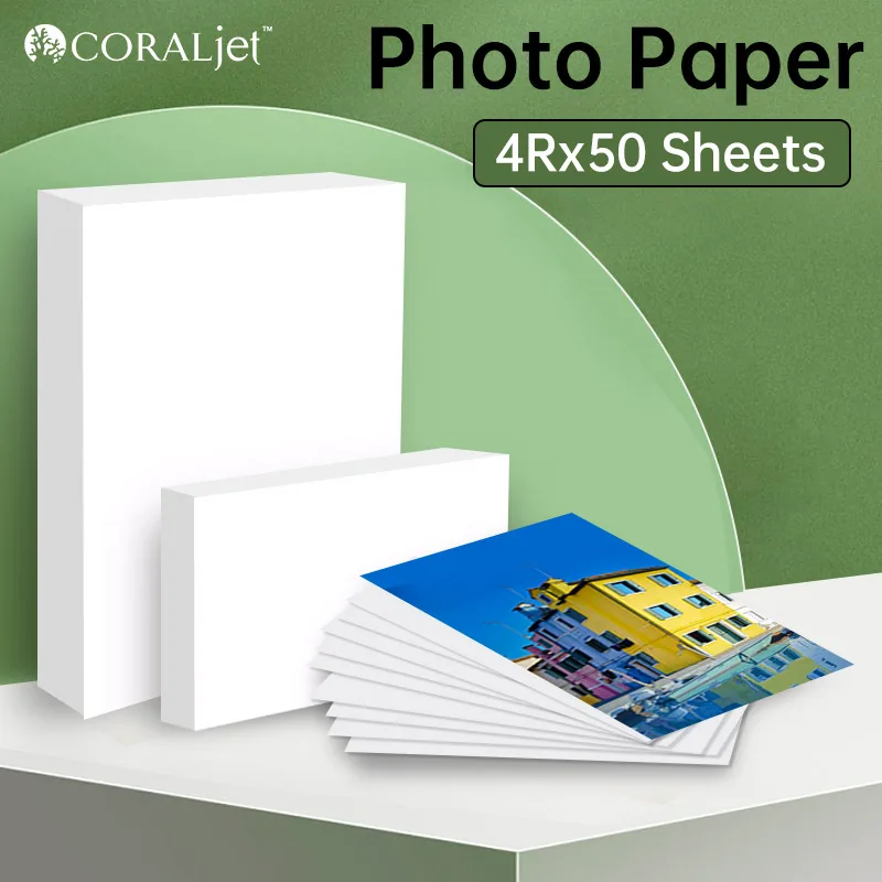 Coraljet-50-Sheets-of-4-X-6-Inch-4R-High-Quality-Glossy-Photo-Paper ...