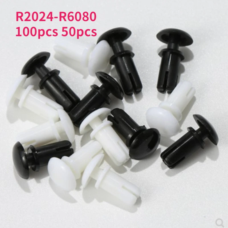 50-100PCS R2024-R6080 Black/White Black White Nylon Plastic R Type ...