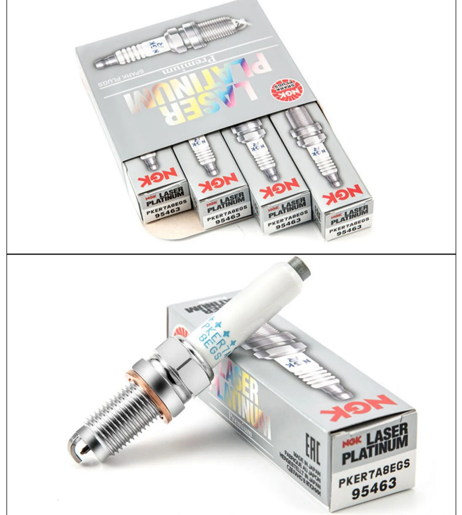 4PCS-NGK-Laser-PKER7A8EGS-95463-Dual-Platinum-Spark-Plugs-04E905612C-a ...
