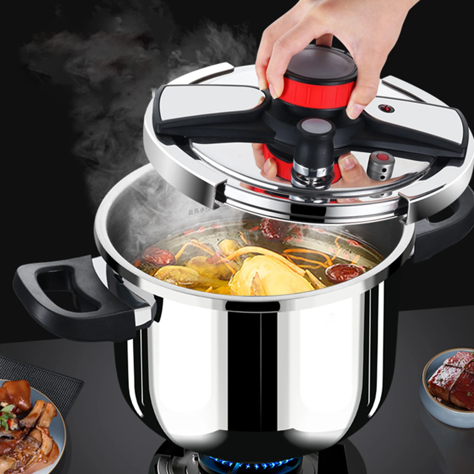 7L-8L-10L-Pressure-Cooker-304-Stainless-Steel-Household-Explosion-Proof ...