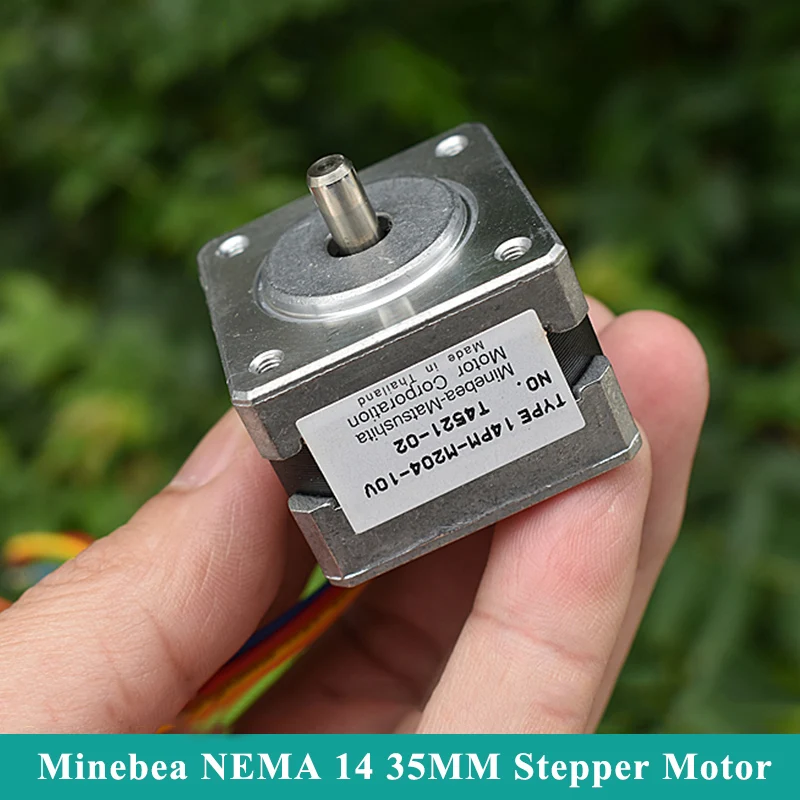 Minebea-NEMA-14-35MM-2-Phase-4-Wire-Hybrid-Thin-Stepper-Motor-5mm-shaft ...