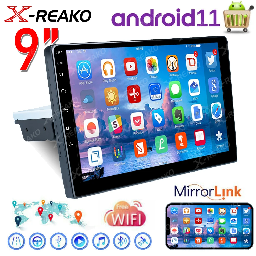 X-REAKO-9Inch-1Din-Car-Multimedia-Player-GPS-Navigation-Bluetooth-Car ...