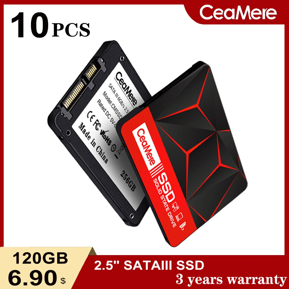 CeaMere-Ssd-10pcs-120GB-128GB-2-5-SSD-SATA-240GB-256GB-Hard-Drive-Disk ...