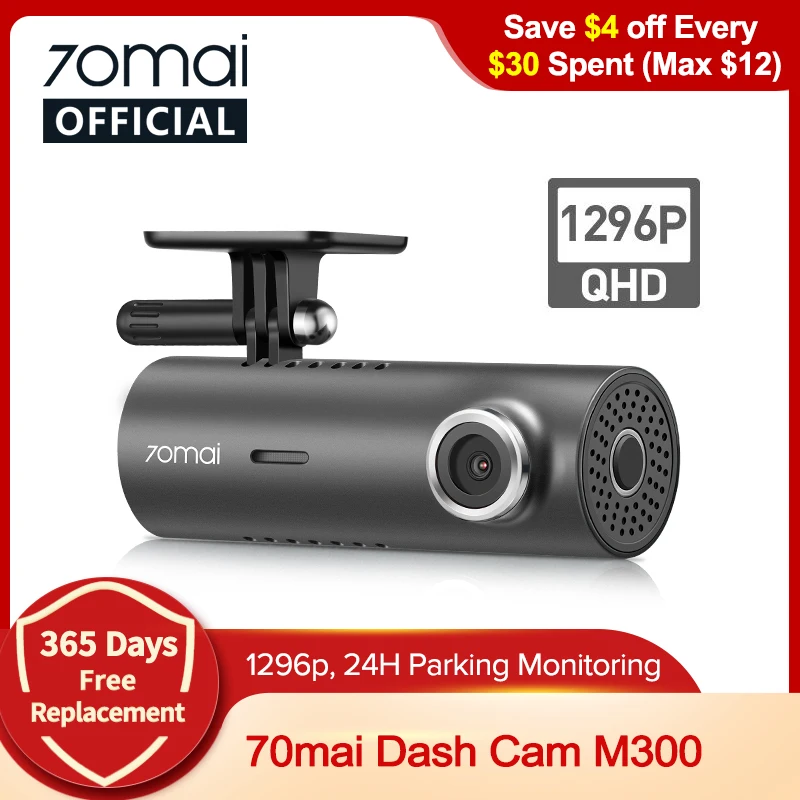 70mai Dash Cam M300 Car Camera 1296P Night Vision 70mai M300 Car DVR ...