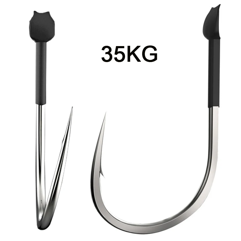 10pcs-Fishing-Hooks-Set-Carbon-Steel-Big-Fish-Hooks-Flat-Fishing-Barbed ...