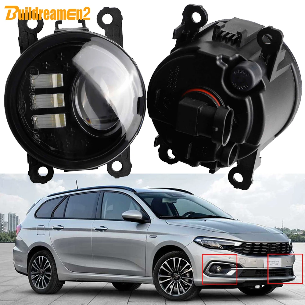 2 X LED Lens Fog Light 30W H11 Car Front Fog Lamp 12V For Fiat Tipo ...