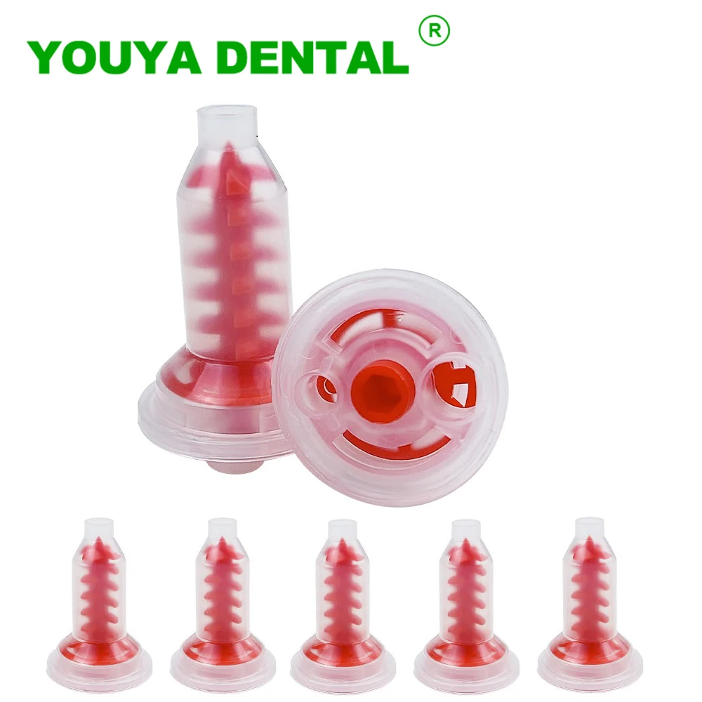 50pcs-Dental-Dynamic-Mixing-Tips-Impression-Nozzles-Dentist-Silicon ...
