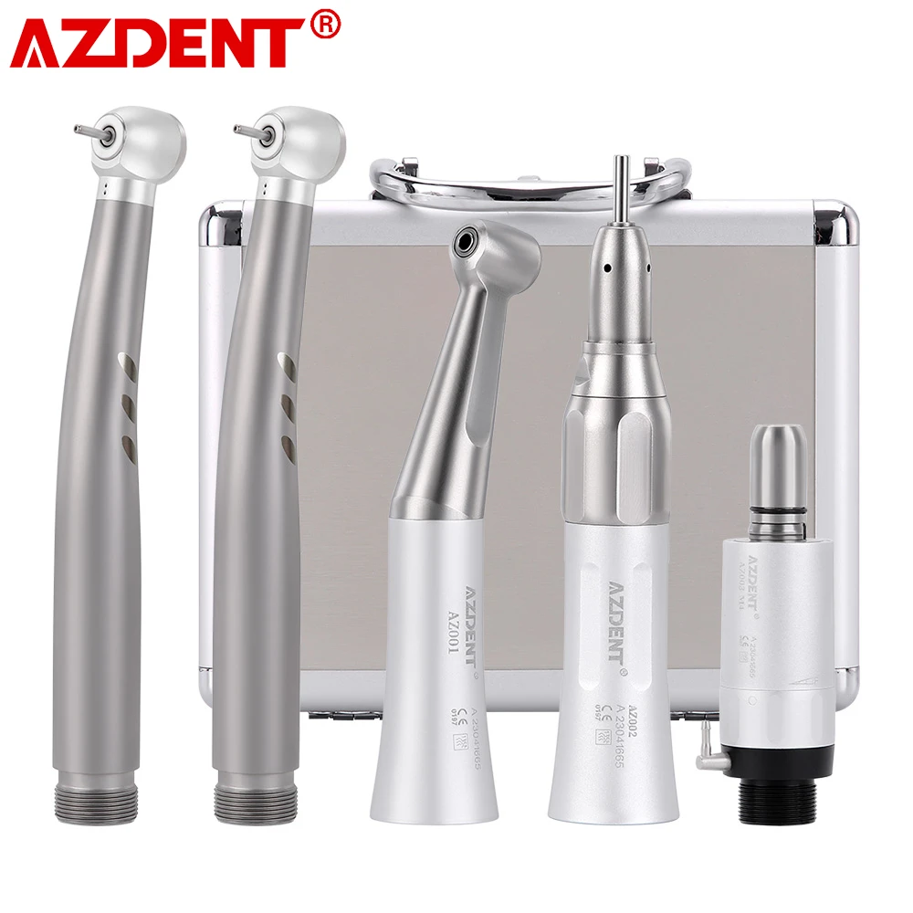 AZDENT-Dental-High-and-Low-Speed-Handpiece-Kit-Push-Putton-1-1-Contra ...
