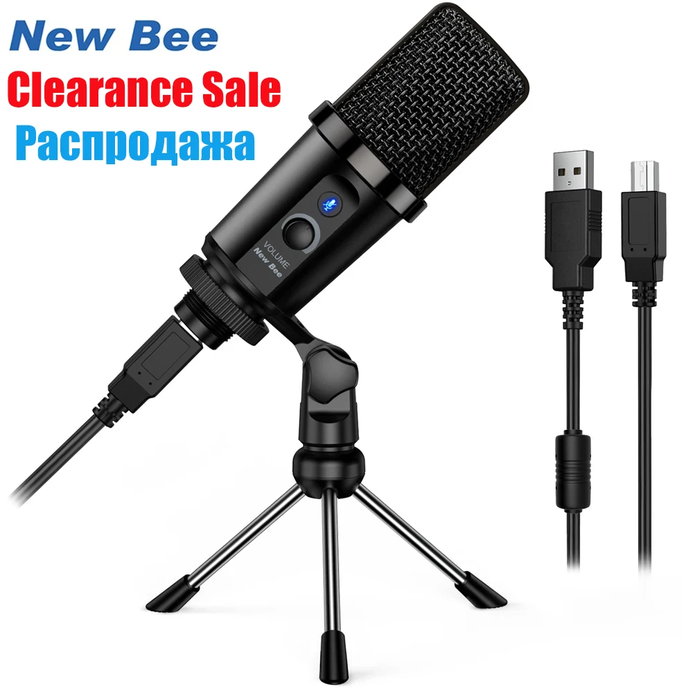 Clearance-New-Bee-DM19-Condenser-Microphone-USB-Microphone-Professional ...