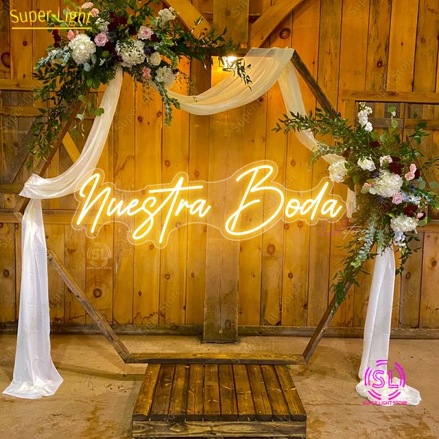 What size neon sign for wedding 60 photos - Astyledwedding.com