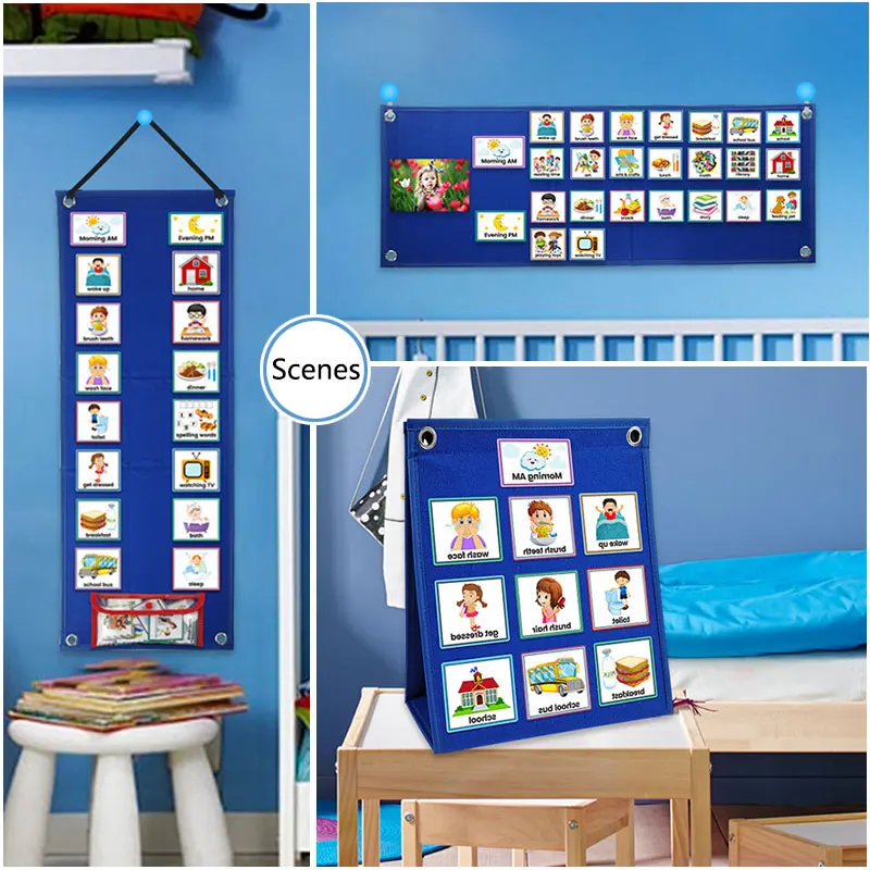 70 Pieces Kids Visual Schedule Daily Routine Cards Home Chore Chart ...
