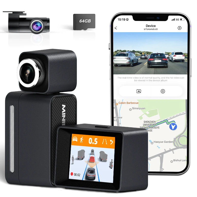 Minieye C2m Collision Avoidance Device Smart Dashcam 1944p 140° Wide ...