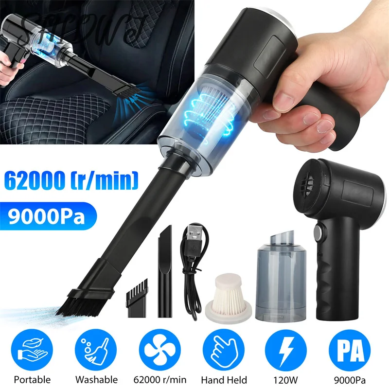2 In 1 Wireless Vacuum Cleaner Dual Use For Home And Car 120W High ...