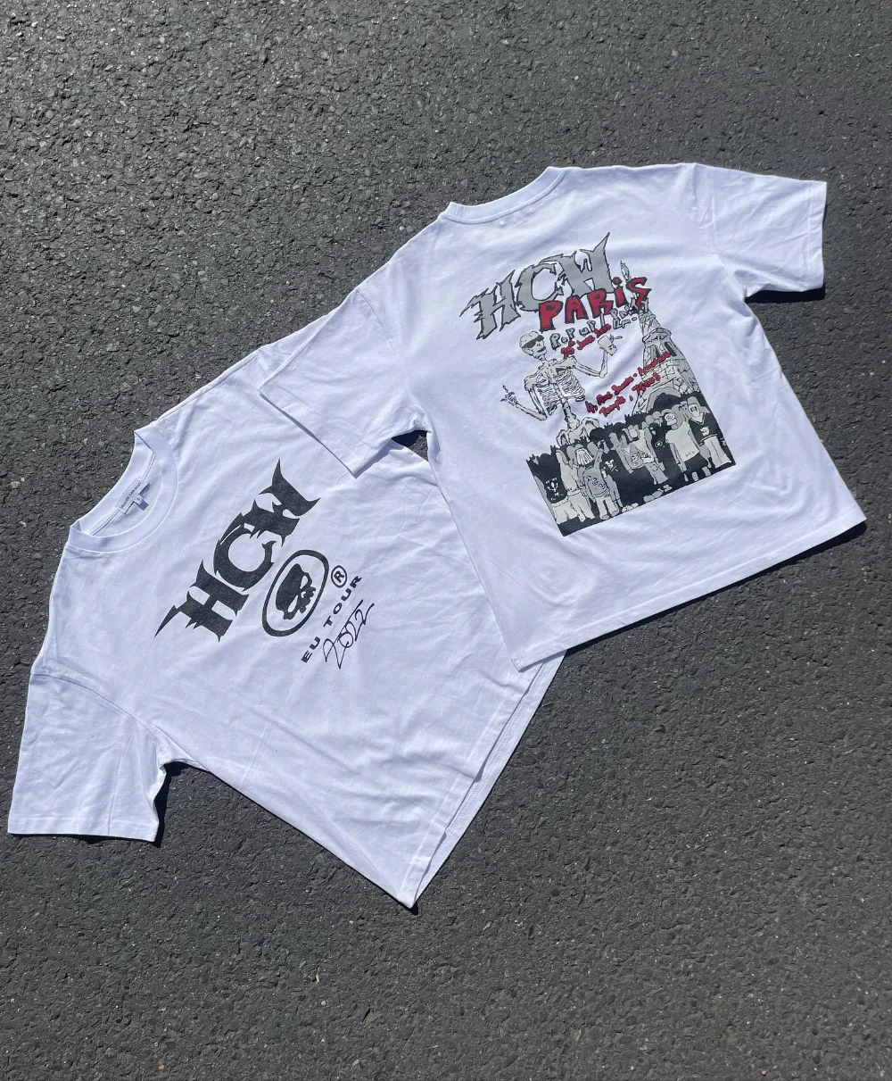 Y2K T Shirt Harajuku Hip Hop Vintage Skull Graphic Print Oversized T ...