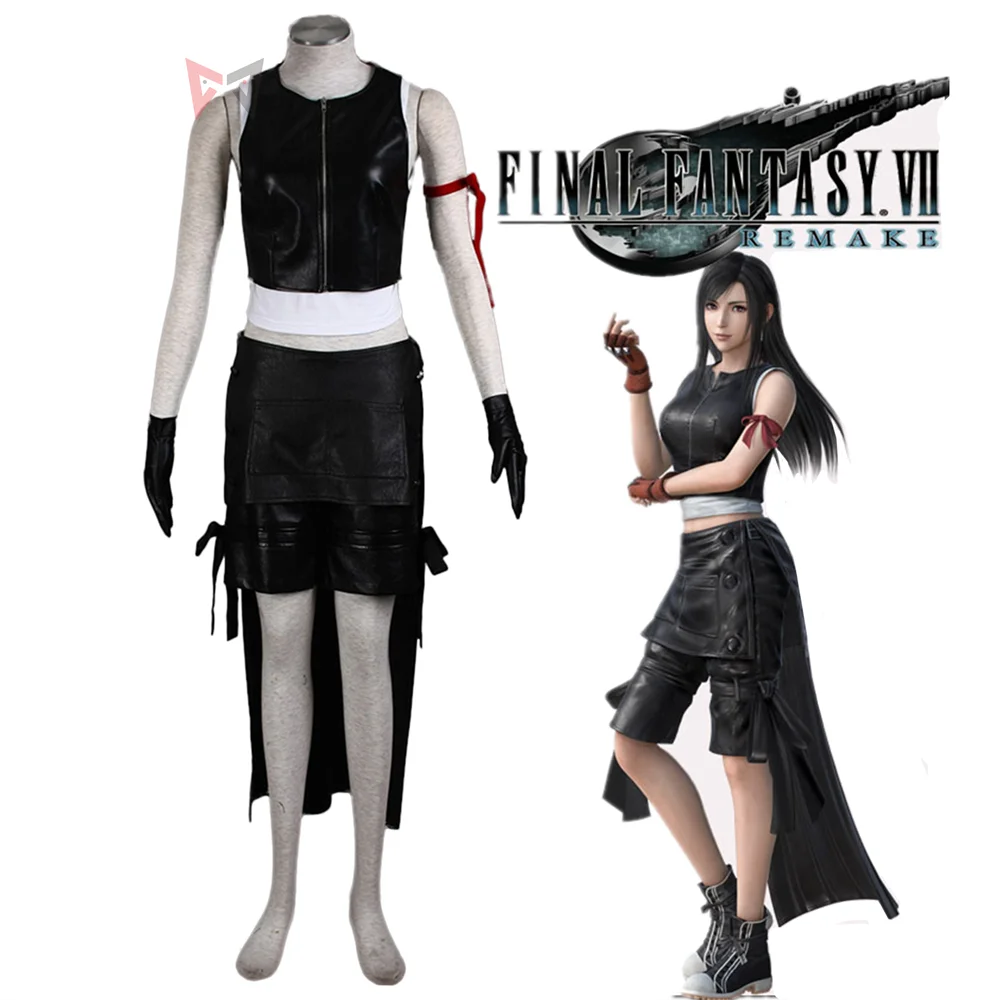 New Leather Dress For Final Fantasy VII FF7 TIFA_1 Cosplay Outfit Tifa ...