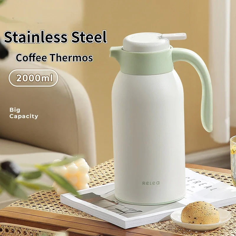 Xiaomi-2L-Coffee-Thermos-Stainless-Steel-304-Vacuum-Flasks-Home-Thermal-Coffee-Bottl-Kitchen ...