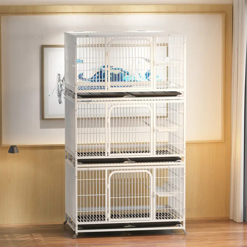Indoor-Cat-Cages-Breeding-Cages-Three-layer-Cat-House-Household-Cat ...