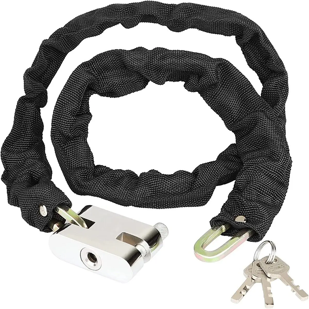 80CM Metal Motorbike Motorcycle Bicycle Heavy Duty Chain Lock Padlock ...
