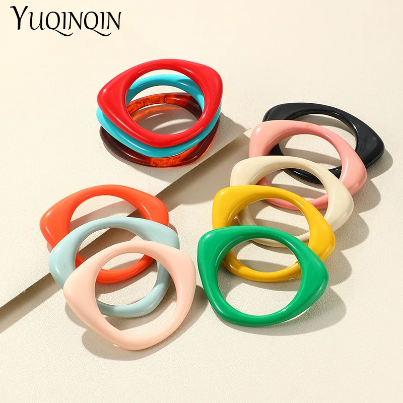 Trendy-New-Retro-Colorful-Wide-Big-Bangles-Acrylic-Resin-Geometric ...