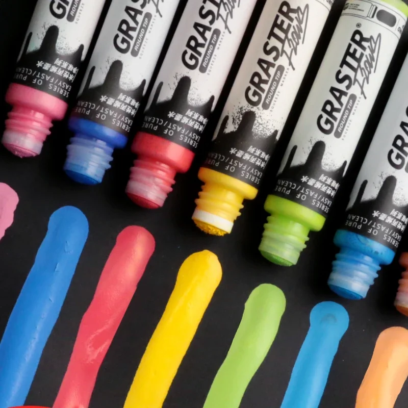 10mm Graffiti Flow Pen Odorless Liquid Acrylic Pen High Coverage ...
