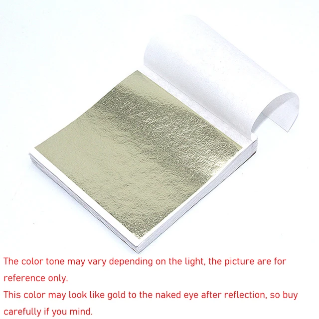 100pcs Imitation Gold Sliver Copper Foil Paper DIY Resin Candle Plaster ...