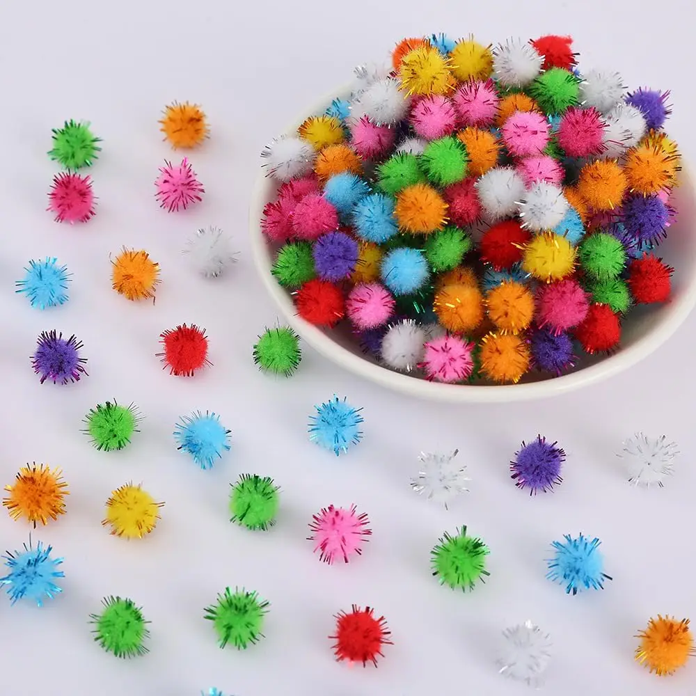 500-PCS-Pom-Poms-Multicolor-Bulk-Pom-Poms-Arts-and-Crafts-Soft-and ...