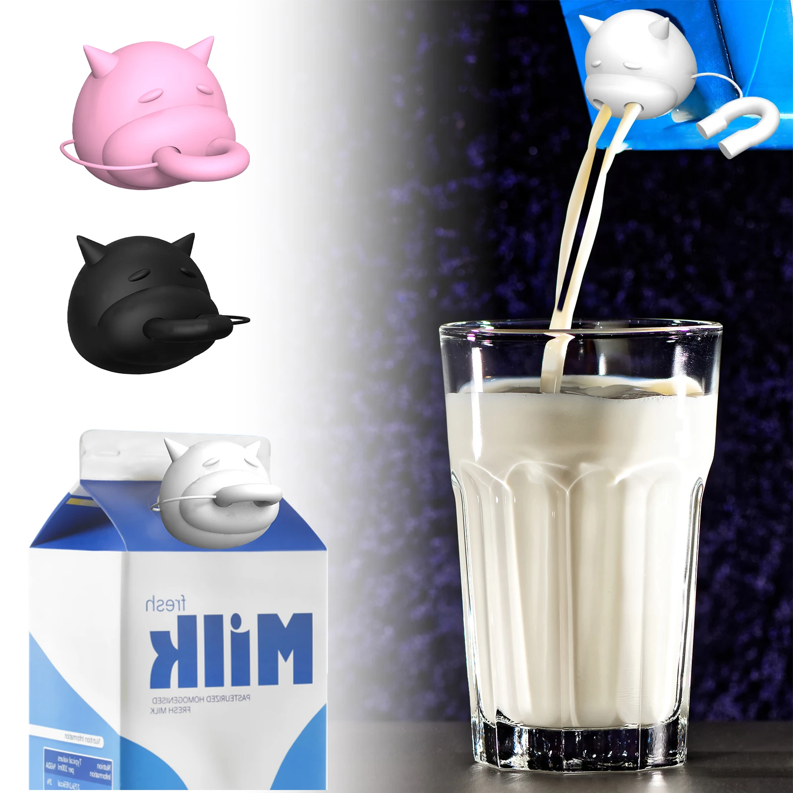 Silicone Milk Bottle Dispenser Caps Pour Spout Lids Replacement Lids ...