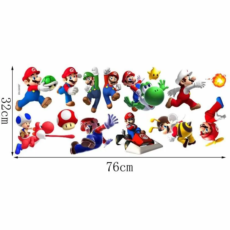 Pegatina de pared de Super Mario Bros, Pvc, juego clásico, periférico ...