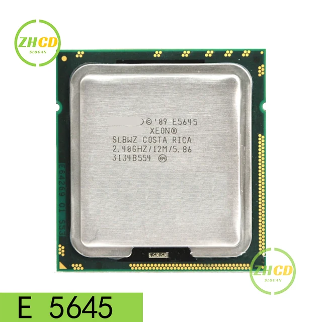Intel LGA1366 6-Core Xeon E5645 SLBWZ 2.40GHz/12M/5.86 COSTA RICA 2個セット Dual動作画面有 定形外送料￥205可｜パーツ