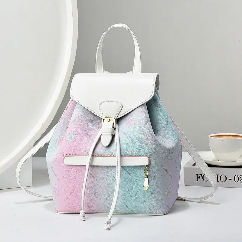 High Quality Patterned Leather Women's Backpack 2025 New Student ...