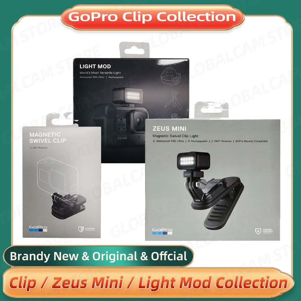 GoPro-ZEUS-MINI-Magnetic-Swivel-Clip-Light-Waterproof-Rechargeable-360 ...