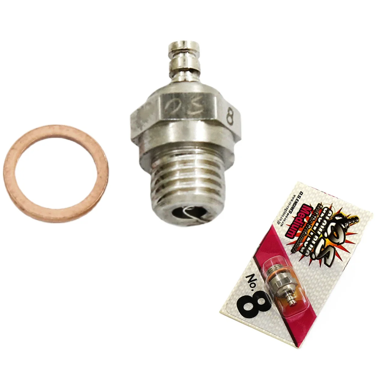 2 Stroke OS8 Engine Glow Plug No.8 For 1/8 RC racing vehicle or RC ...