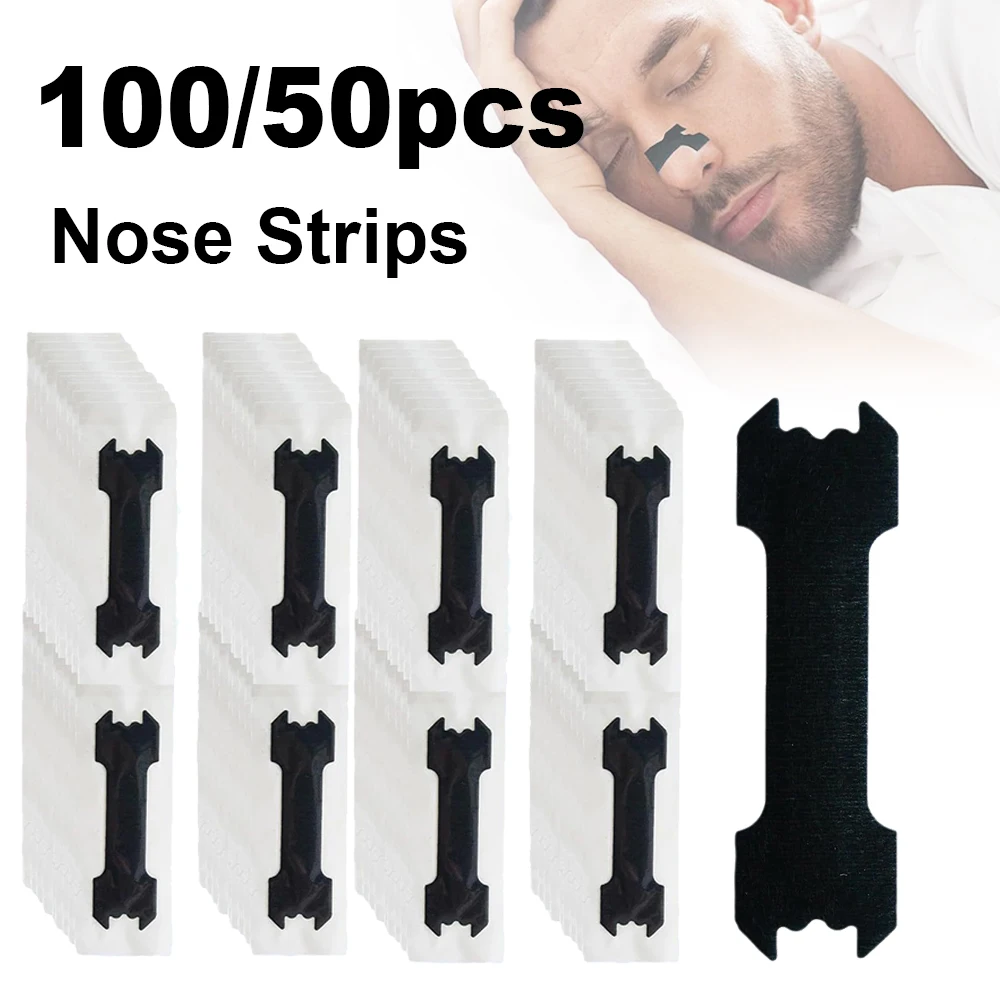 100/50/10Pcs Black Nose Strips Extra Strength Nasal Strips Better ...