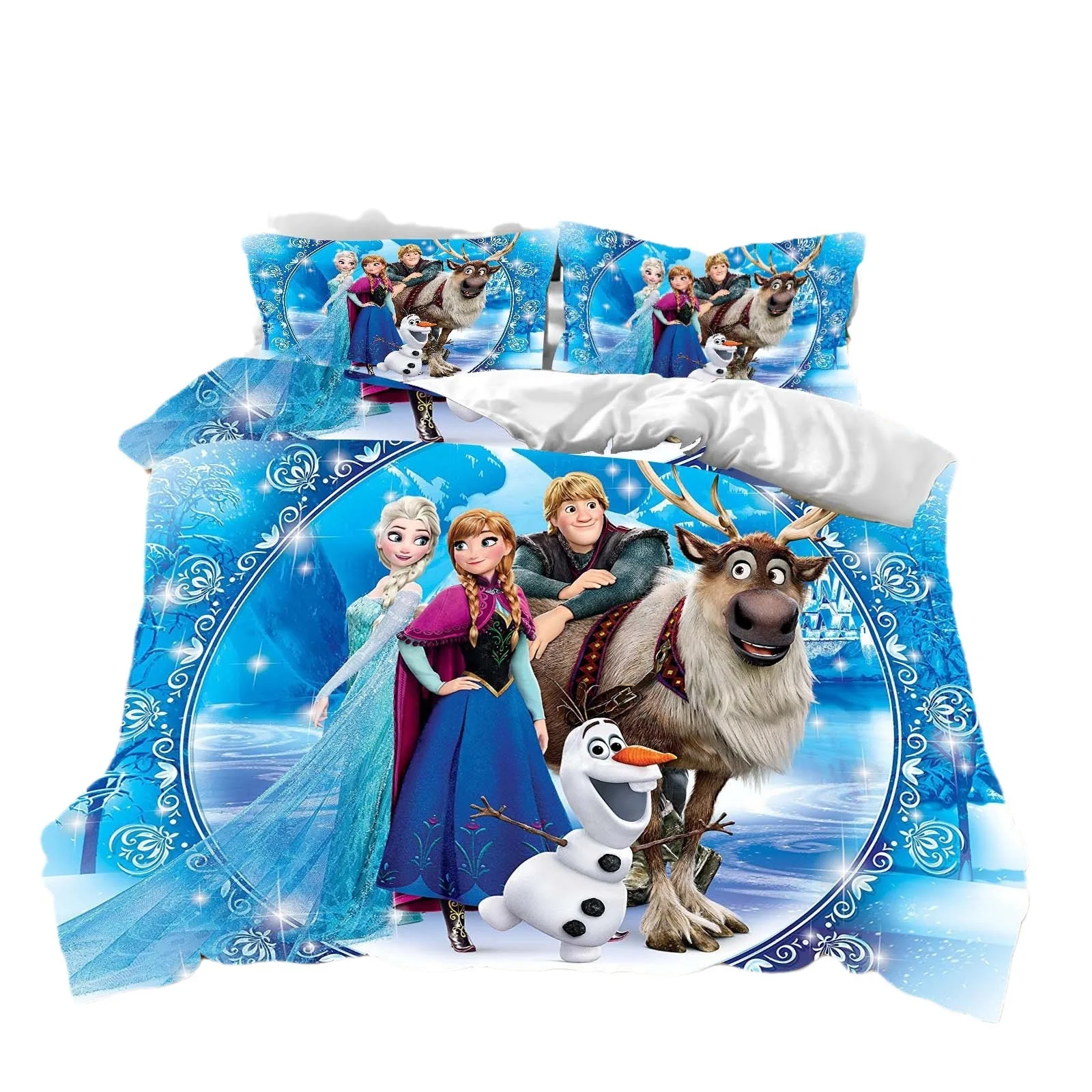 Disney-Frozen-Magical-Cartoon-Bedding-Set-2-Piece-Anime-girl-Bedding ...