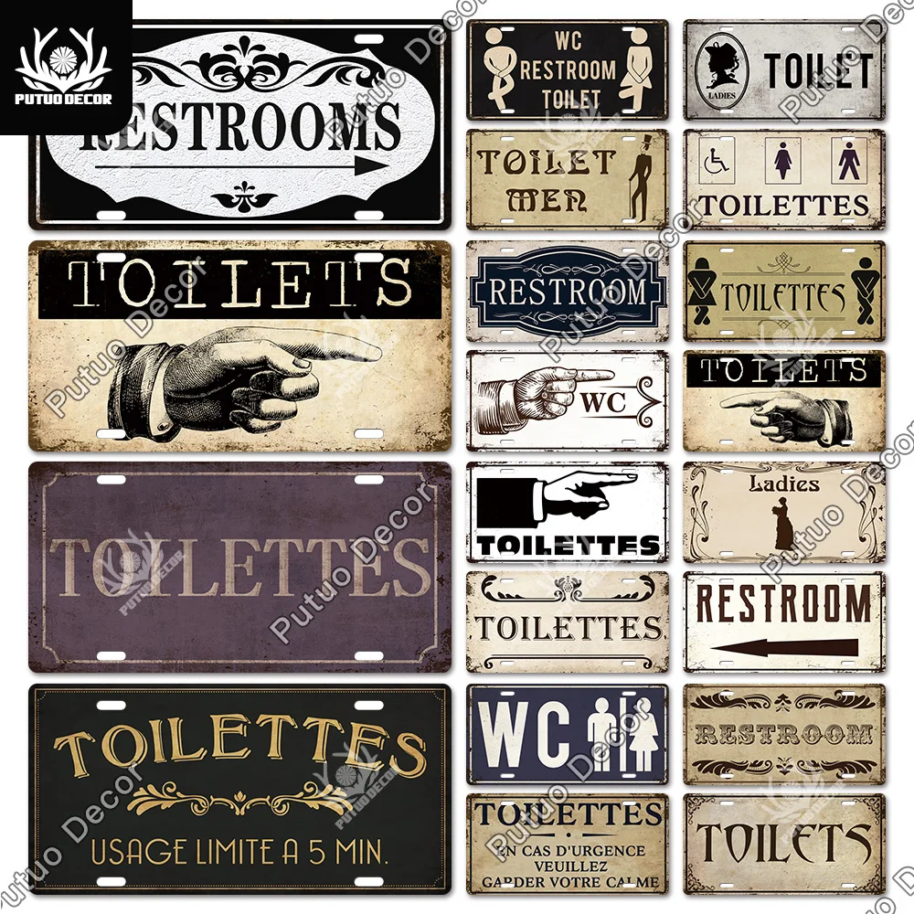 Vintage Restroom Signs