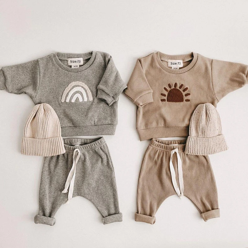Fashion Kids Clothes Set Toddler Baby Boy Girl Pattern Casual Tops ...