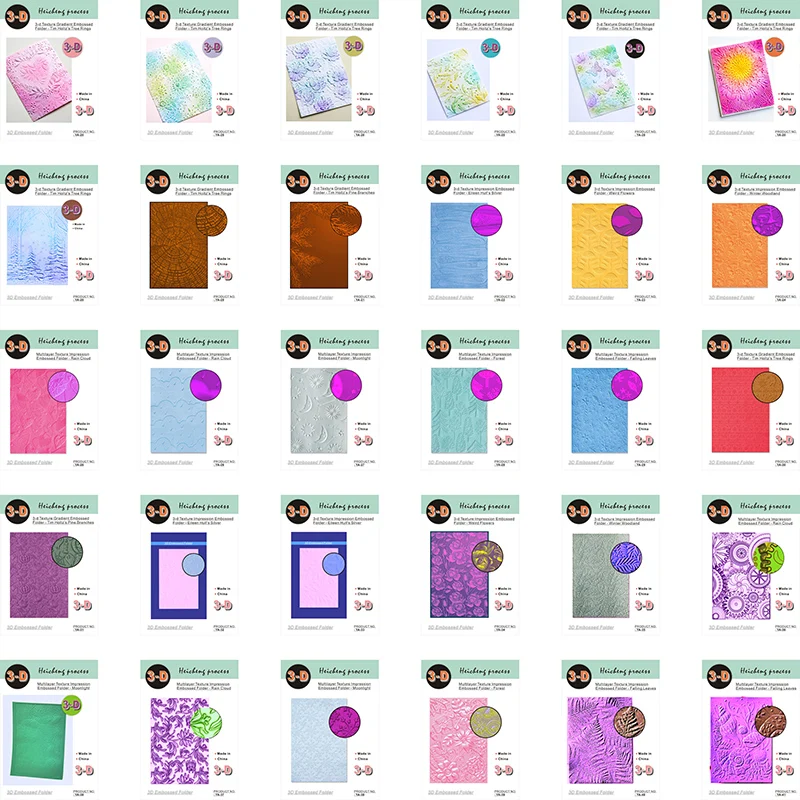 In 2023, Many New 3d Relief Folders, Such As Heart-shaped Flower ...