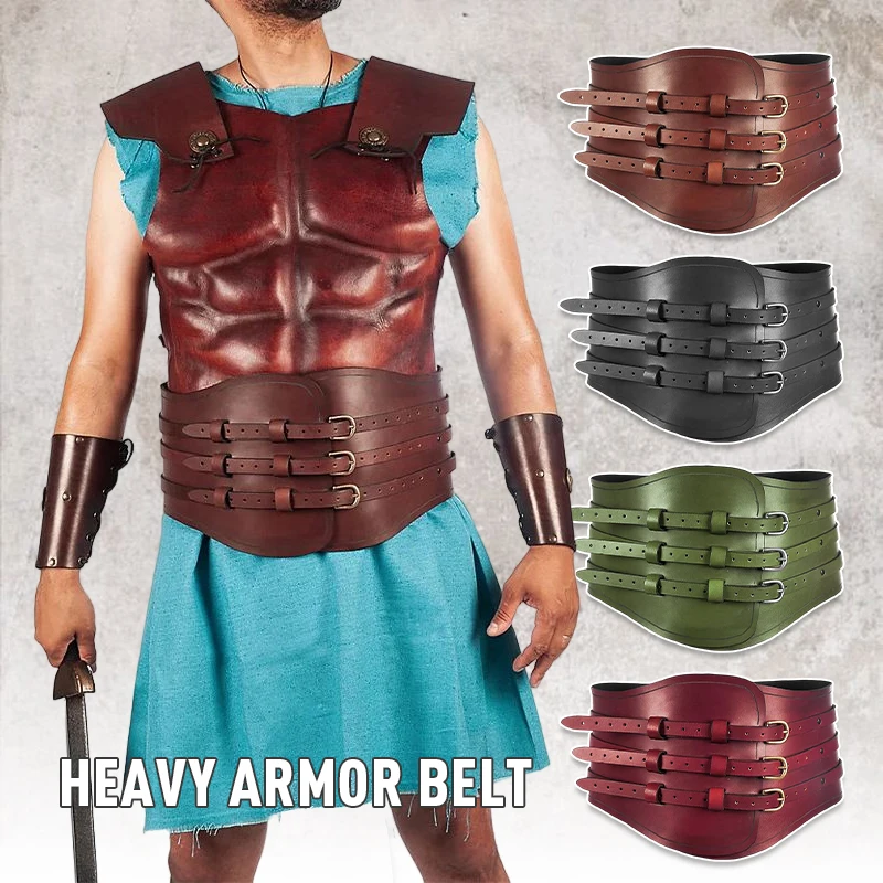 Medieval Vintage Wide Belt Men Knight Armors Medieval Viking Pirate ...