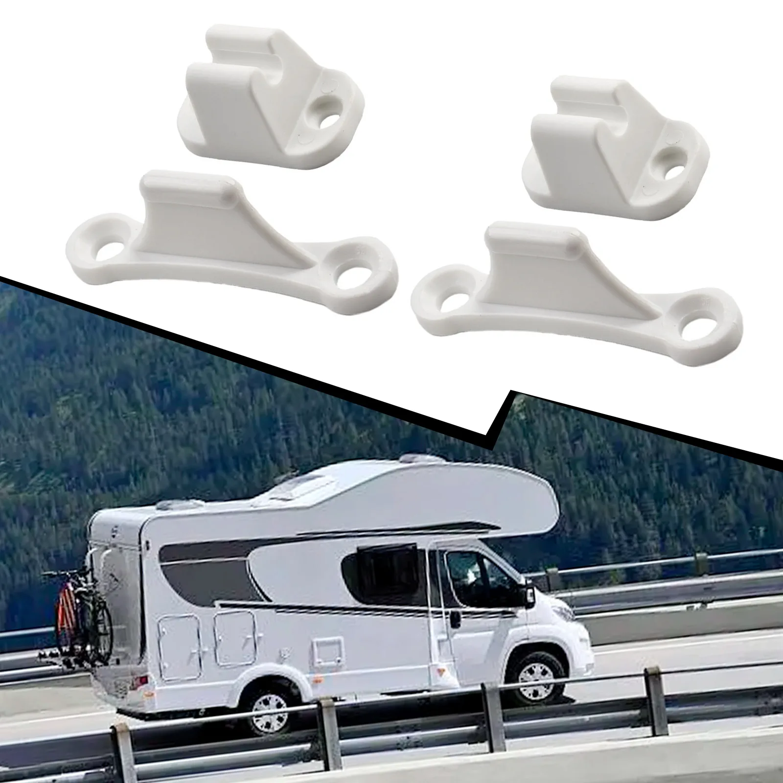 2pcs Camper Door Retainer Catch Caravan Motorhomes Boat RV Stopper Clip ...