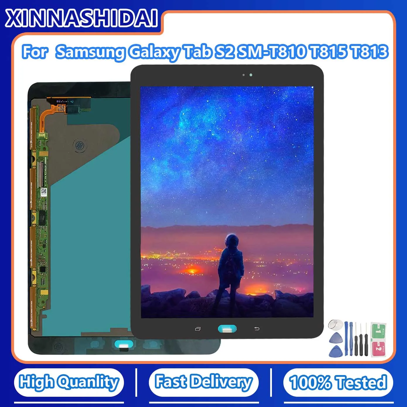 새로운 삼성 갤럭시 탭 S2 T810 T813 T815 T819 LCD 디스플레이 터치스크린 디지타이저 센서 어셈블리 패널 ...