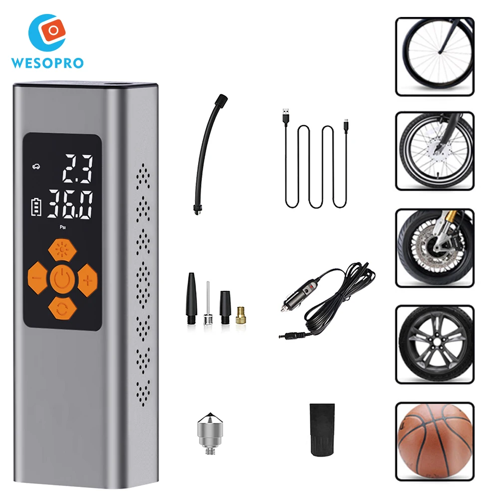 WESOPRO-Portable-Electric-Air-Compressor-S10-Led-Type-C-Mini-Wireless ...