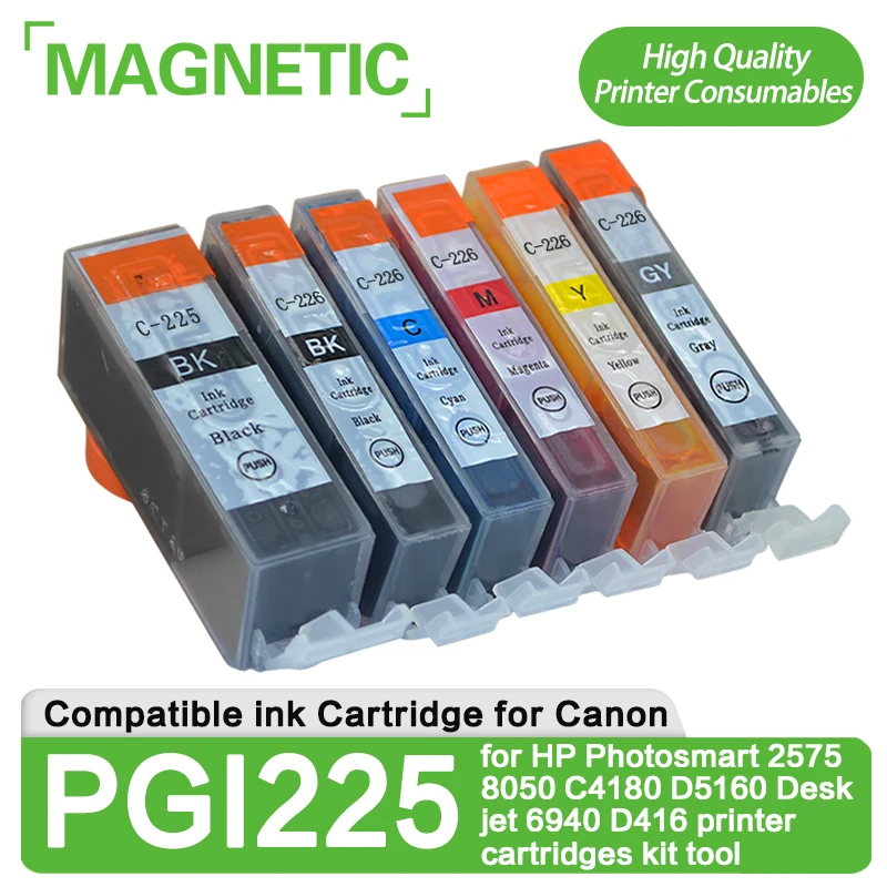 12x ink cartridge PGI225 PGI-225 For Canon PIXMA MG6120 MG6220 MG8220 ...