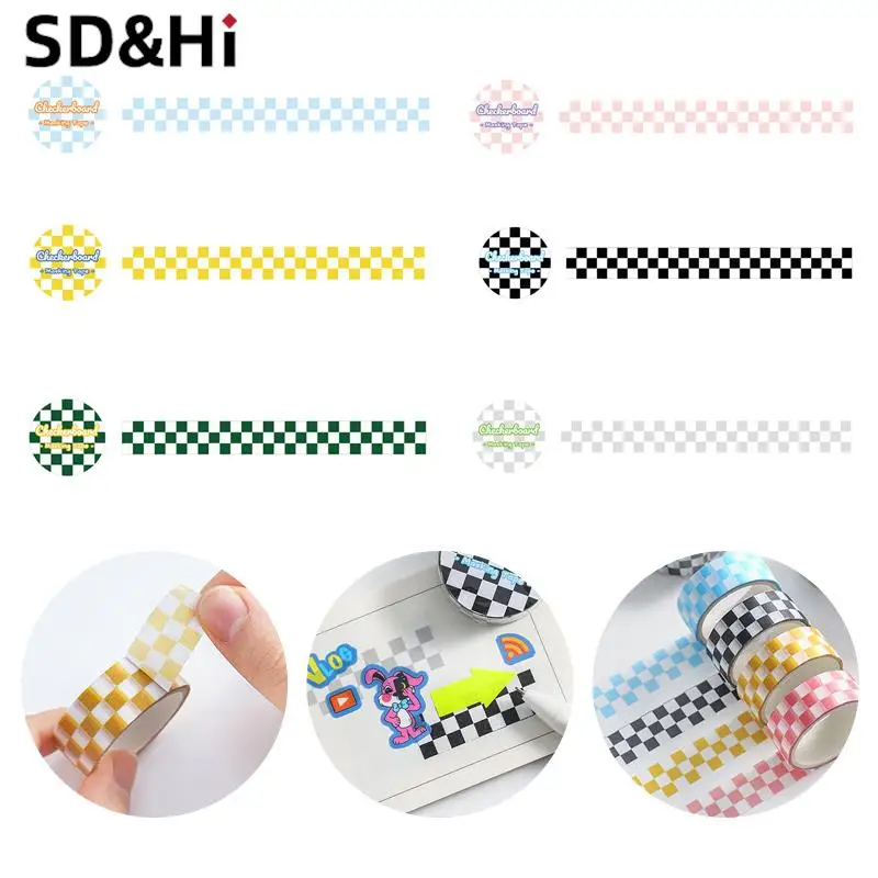 1-Roll-Colored-Checkerboard-Tape-For-Scrapbooking-Planners-Diy ...
