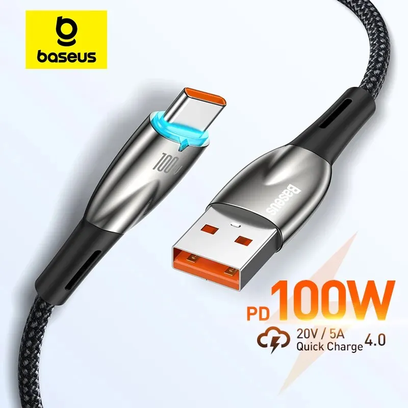 Кабель Baseus 100 Вт USB-C Для Быстрой Зарядки | AliExpress