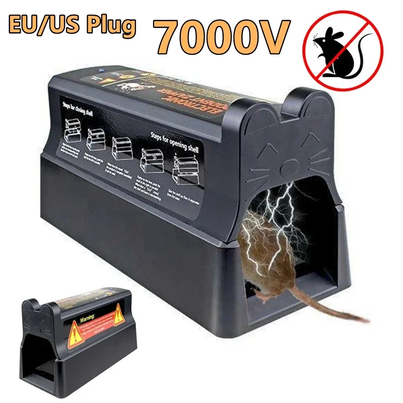 7000V Electric High Voltage Mouse RatTrap Mouse Killer Mousetrap ...