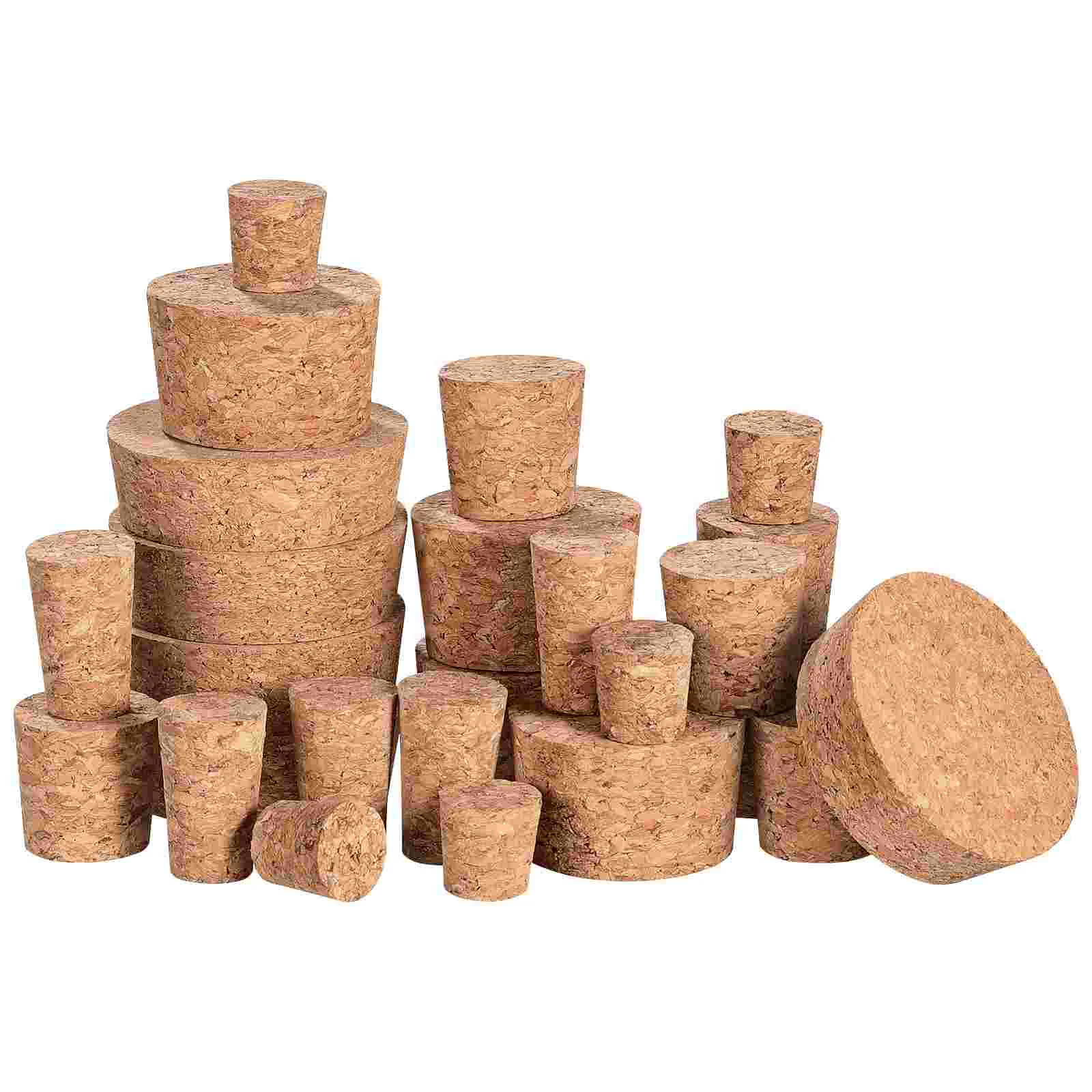 Cork-Bouchons-De-Liege-Bottle-Stopper-Mini-Bottle-Tapered-Corks-Plugs ...