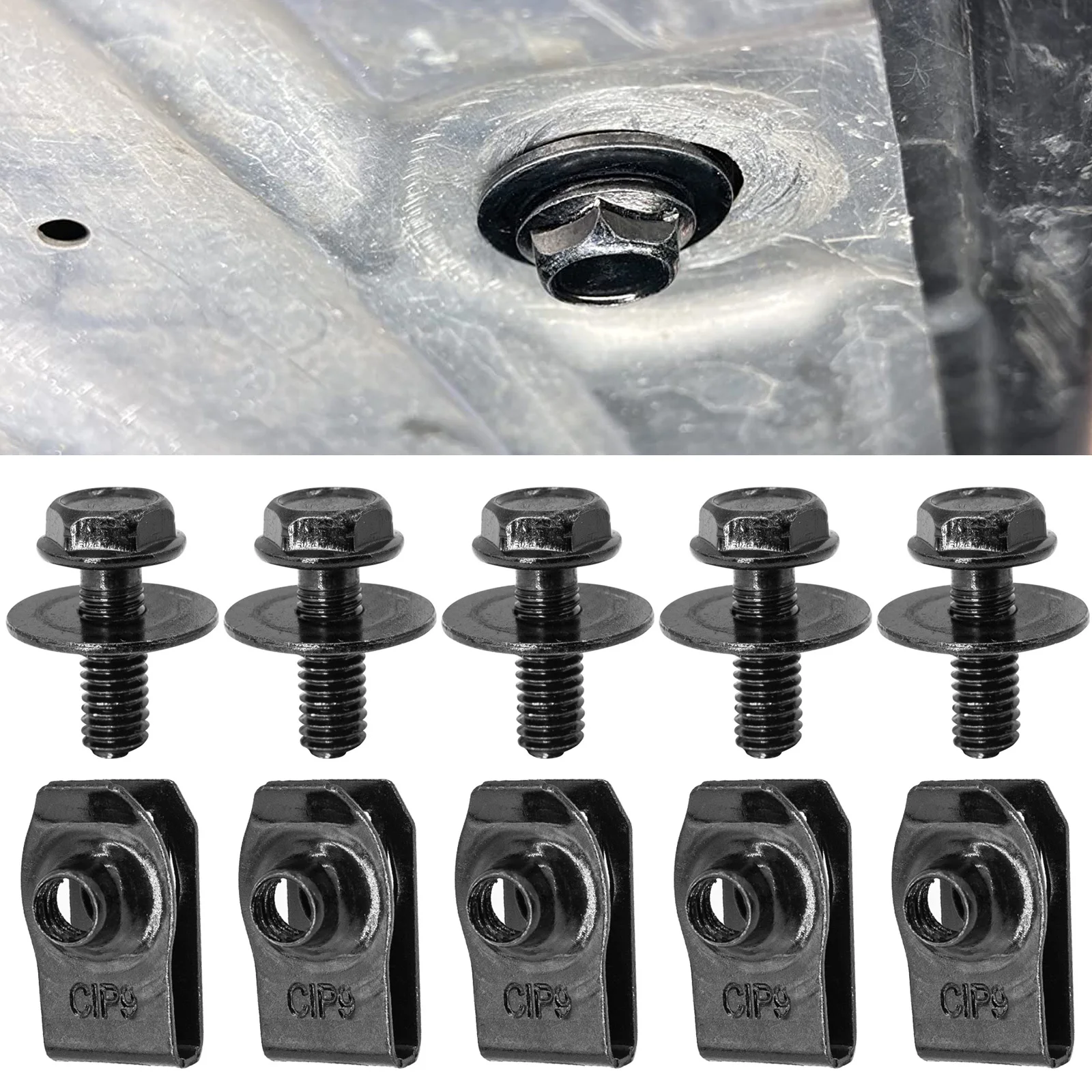 Car-Body-Bolts-U-nut-Clips-M6-Fastener-Screws-for-Citroen-C4-C3-C4-C2 ...