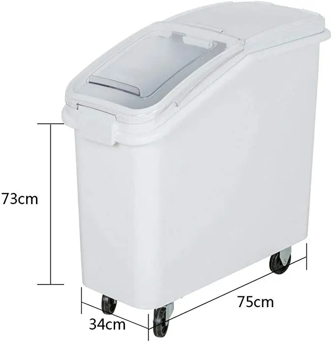 Factory-direct-wheeled-mobile-stainless-steel-50KG-flour-car-rice-flour ...