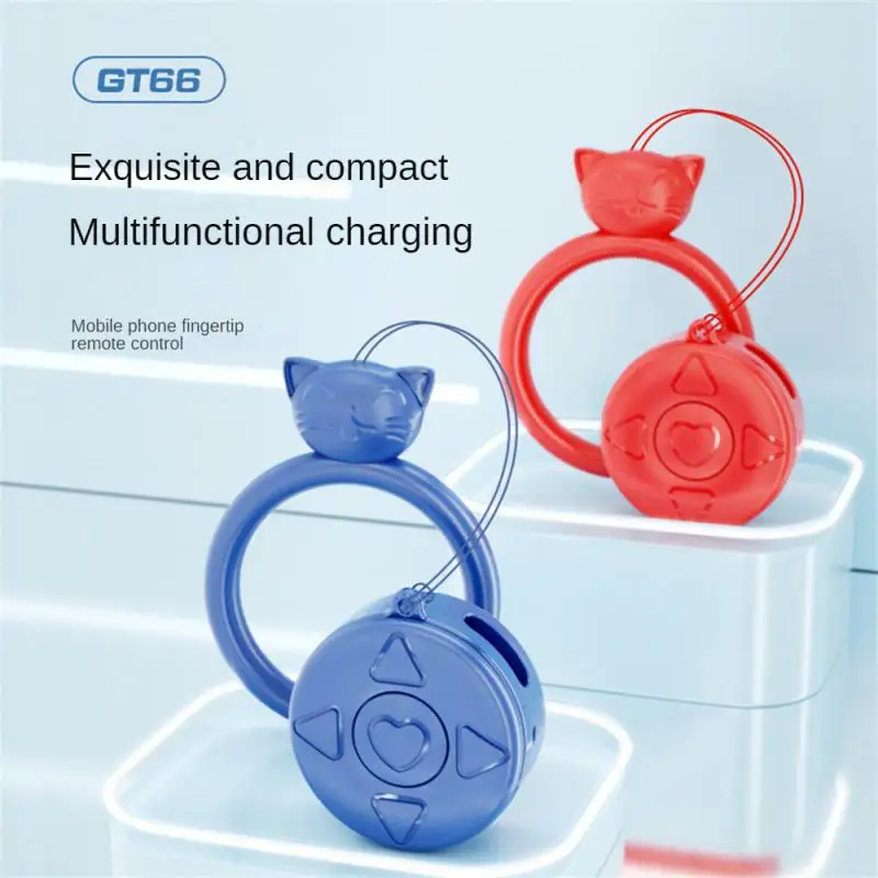 새로운 GT66 휴대 전화 블루투스 손가락 끝 원격 제어 편리하고 빠른 손가락 미니 원격 제어 충전 셀카| | - AliExpress