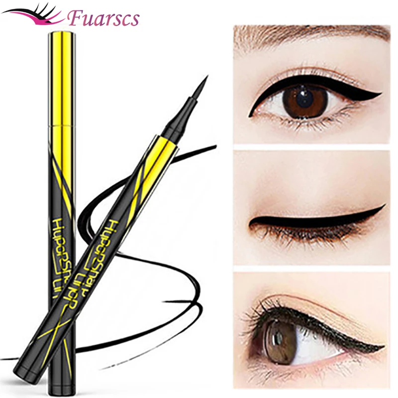 Black Liquid Eyeliner Waterproof Long Lasting Eye Liner Pencil Quick Drying Not Bloom Natural ...